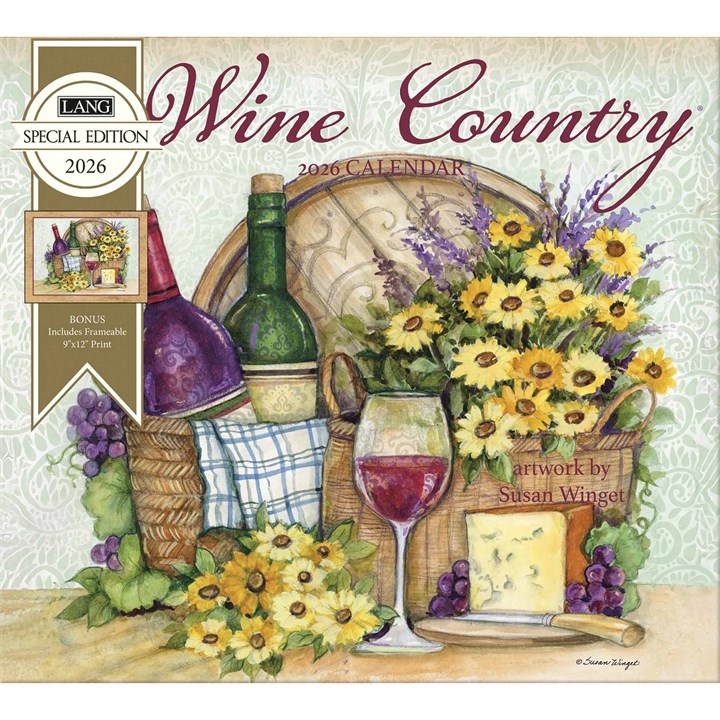 Susan Winget, Wine Country Deluxe Calendar 2026 – Wall Calendars